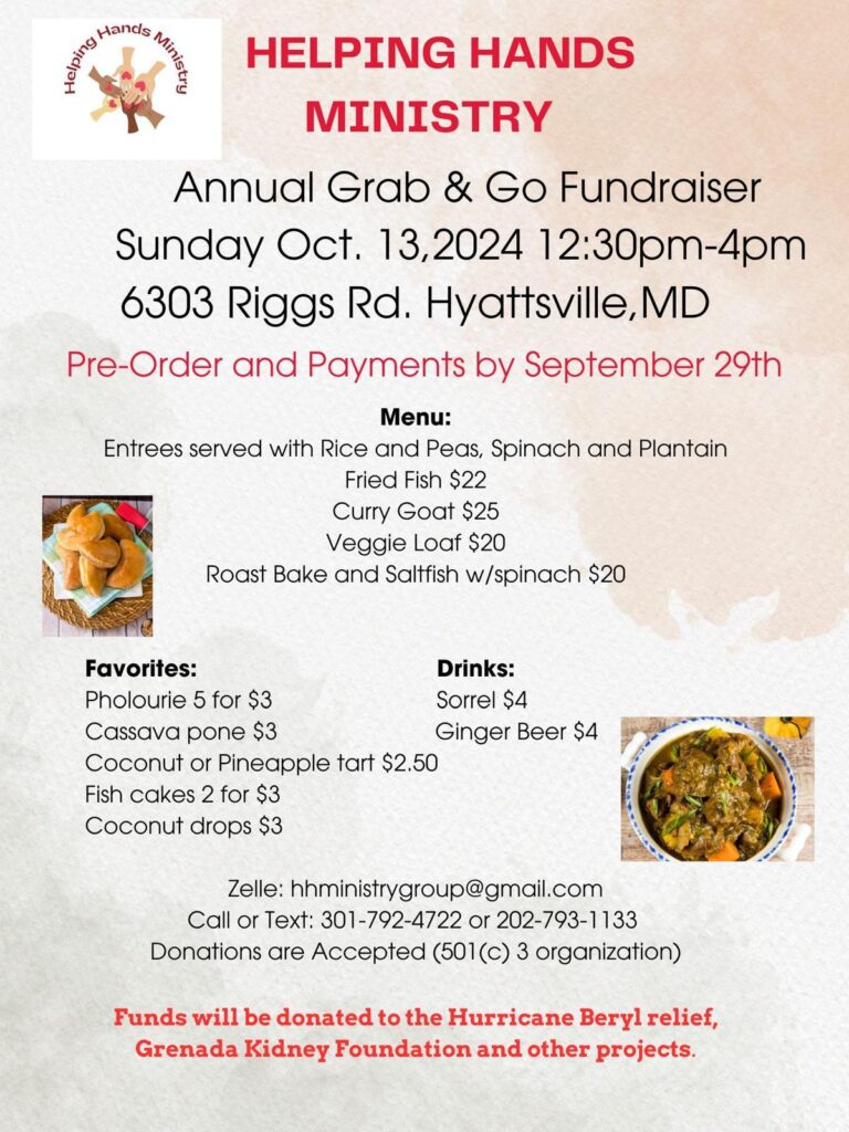 Helping Hands Ministry - Annual Grab & Go Fundraiser - Embassy of Grenada